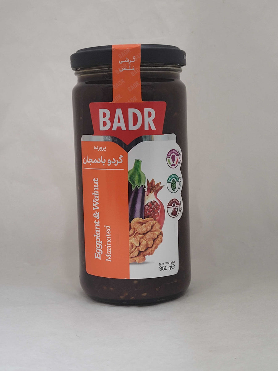 Badr Marinated Eggplant and Walnut 380g – Persian Eggplant Appetizer ...