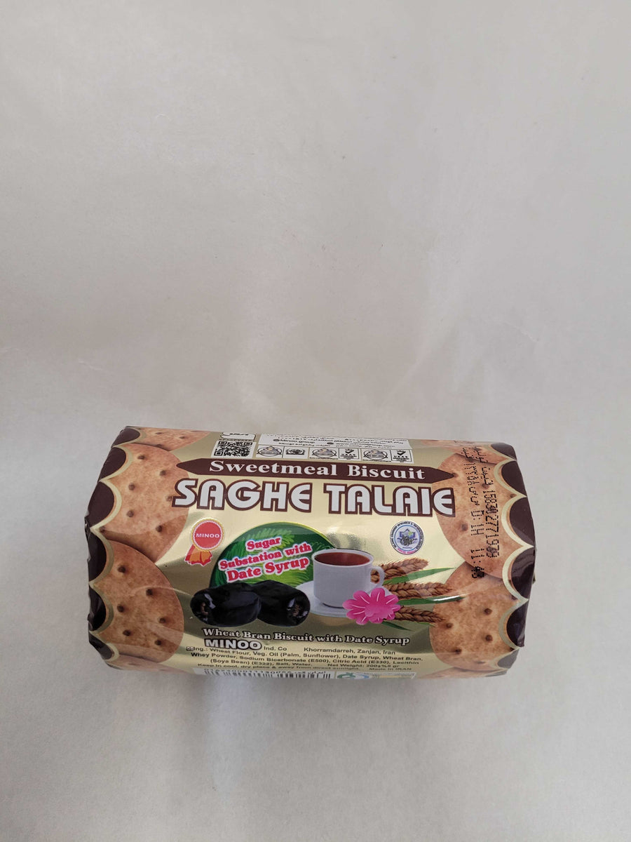 Saghe Talaie Wheat Bran & Date Syrup Biscuit 200g | Healthy Fiber Snack