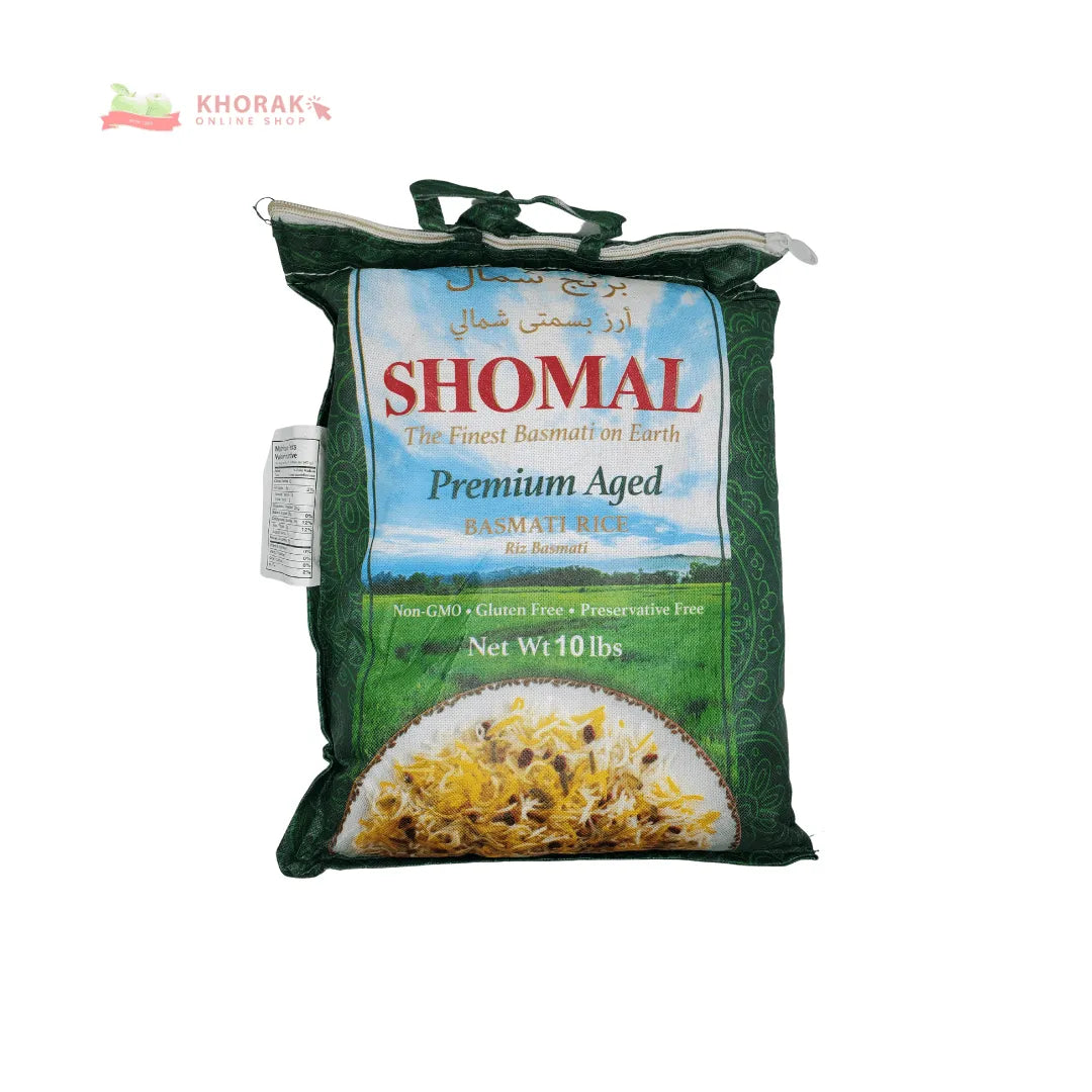 Shomal premium Aged basmati rice 10 lb – Khorak Supermarket